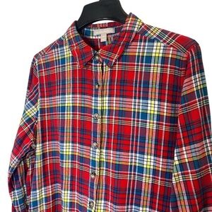 Woman Within | Tops | Woman Within Red Plaid Size Large 82 Flannel Long ...